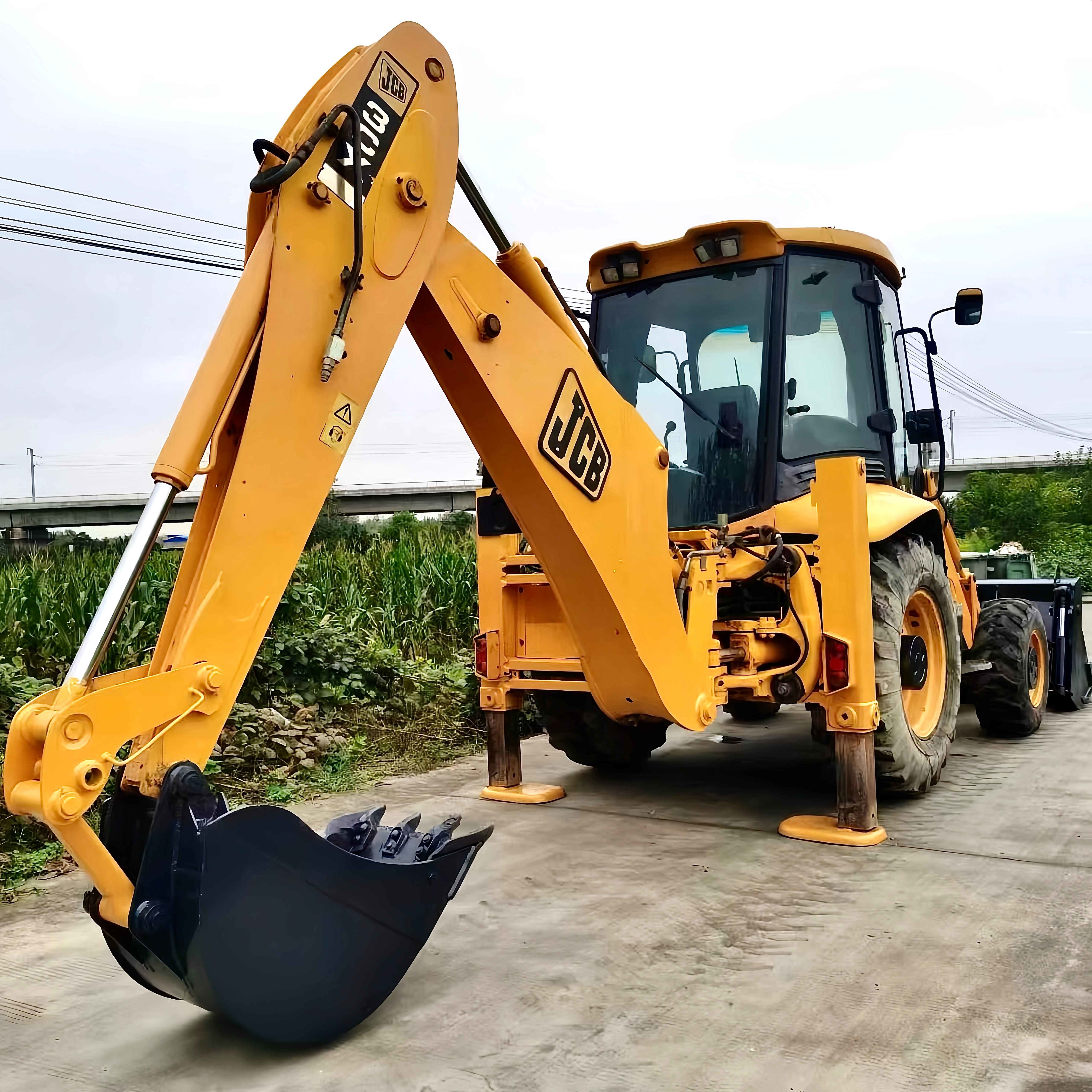 Mini Turbo Backhoe Loader Second Hand JCB 3CX For Agricultural